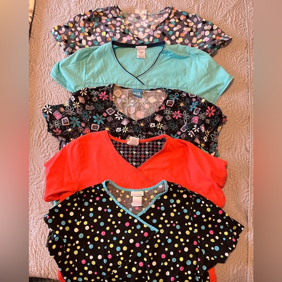 Scrubstar | Tops | Scrub Tops Size Large Bundle Of 5 | Poshmark
